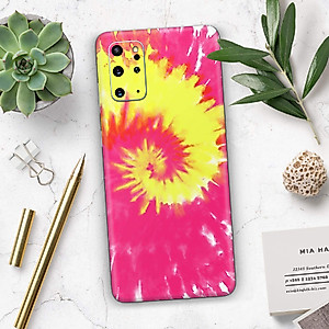 DesignSkinz Spiral Tie Dye V2 Protective Vinyl Decal Wrap Skin Cover Compatible with The Samsung Galaxy S20 (Screen Trim & Back Glass Skin)