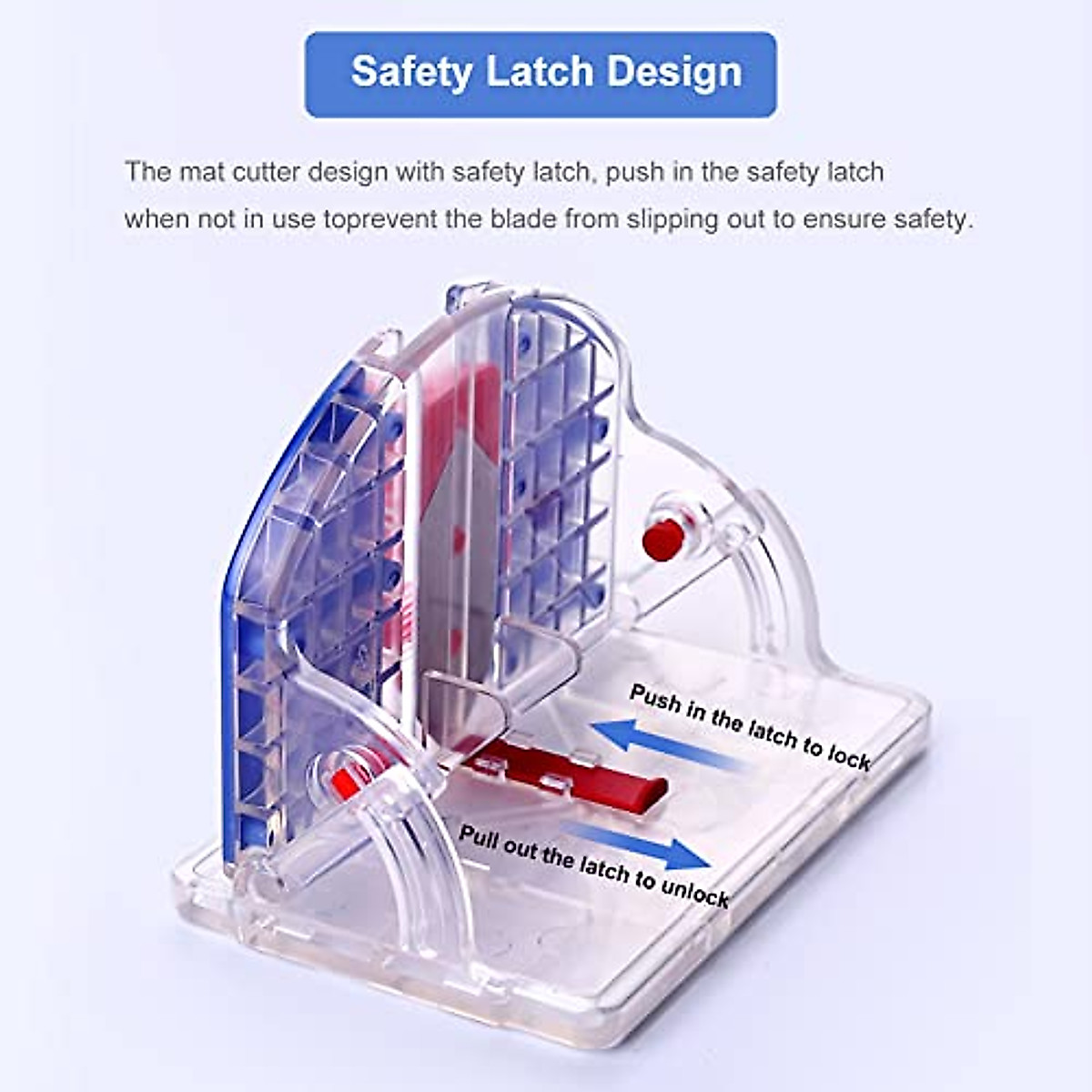 Mat Cutter 45 & 90 Degree Bevel Mat Board Cutter Professional Beveled Cut Tool for Art Picture Framing Foam Board Card Board (Blue)