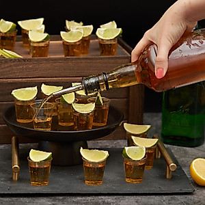 MATANA 150 Glitter Gold Plastic Shot Glasses 1oz - Clear Plastic Shot Cups for Party, Gold Shot Glasses, Wine Tasting Cups, Food Sample Cups, Perfect For Wedding, Birthday, Christmas Party & Events