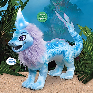 Disney Raya and the Last Dragon Talk & Glow Sisu Plush Stuffed Animal Dragon with Lights and Sounds, Officially Licensed Kids Toys for Ages 3 Up by Just Play