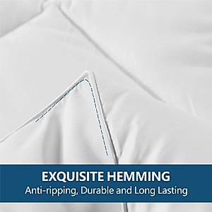 Cozynight Down Alternative Comforter-All Season Full Comforters Duvet Insert with Corner Tabs-Lightweight Breathable Reversible White Comforter 82x86 inches