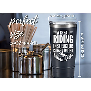 Onebttl Riding Instructor Gifts, Riding Instructor Thank You Gifts, 20oz/590ml Stainless Steel Insulated Tumbler with Lid - for Birthday, Christmas