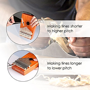 GECKO Kalimba 17 Keys Thumb Piano with Waterproof Protective Box, Tune Hammer and Study Instruction, Portable Mbira Sanza Finger Piano, Meditation Sound, Gift for Kids Adult Beginners Professional