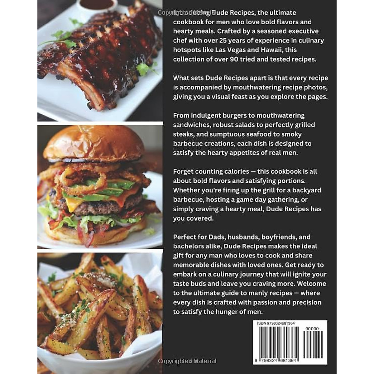 Dude Recipes-Cookbook For Men, The Ultimate Guide to Manly Recipes for Manly Men