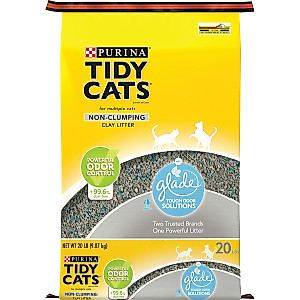 Purina Tidy Cats Non Clumping Cat Litter, Glade Clear Springs Multi Cat Litter - 20 lb. Bag