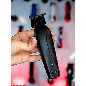 Supreme Trimmer 2-in-1 Vader Clipper & Trimmer Kit | Cordless Beard Trimmer & Mens Clippers Set for Barbers or Home | with DLC Coated Blades | Black