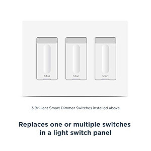 Brilliant Smart Dimmer Switch (Gray) — Compatible with Alexa, Google Assistant, Apple HomeKit, Hue, LIFX, SmartThings, TP-Link, Wemo and More