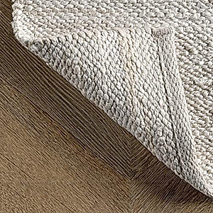 NuLOOM Pandora Diamond Jute Area Rug, 8' x 10', Ivory