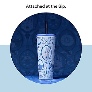 Corkcicle x Disney Princess Cinderella Cold Cup Insulated Tumbler with Lid and Straw, 24 oz – Reusable Water Bottle Keeps Beverages Cold 12hrs, Hot 5hrs – Cupholder Friendly, Lid for Flexible Sipping