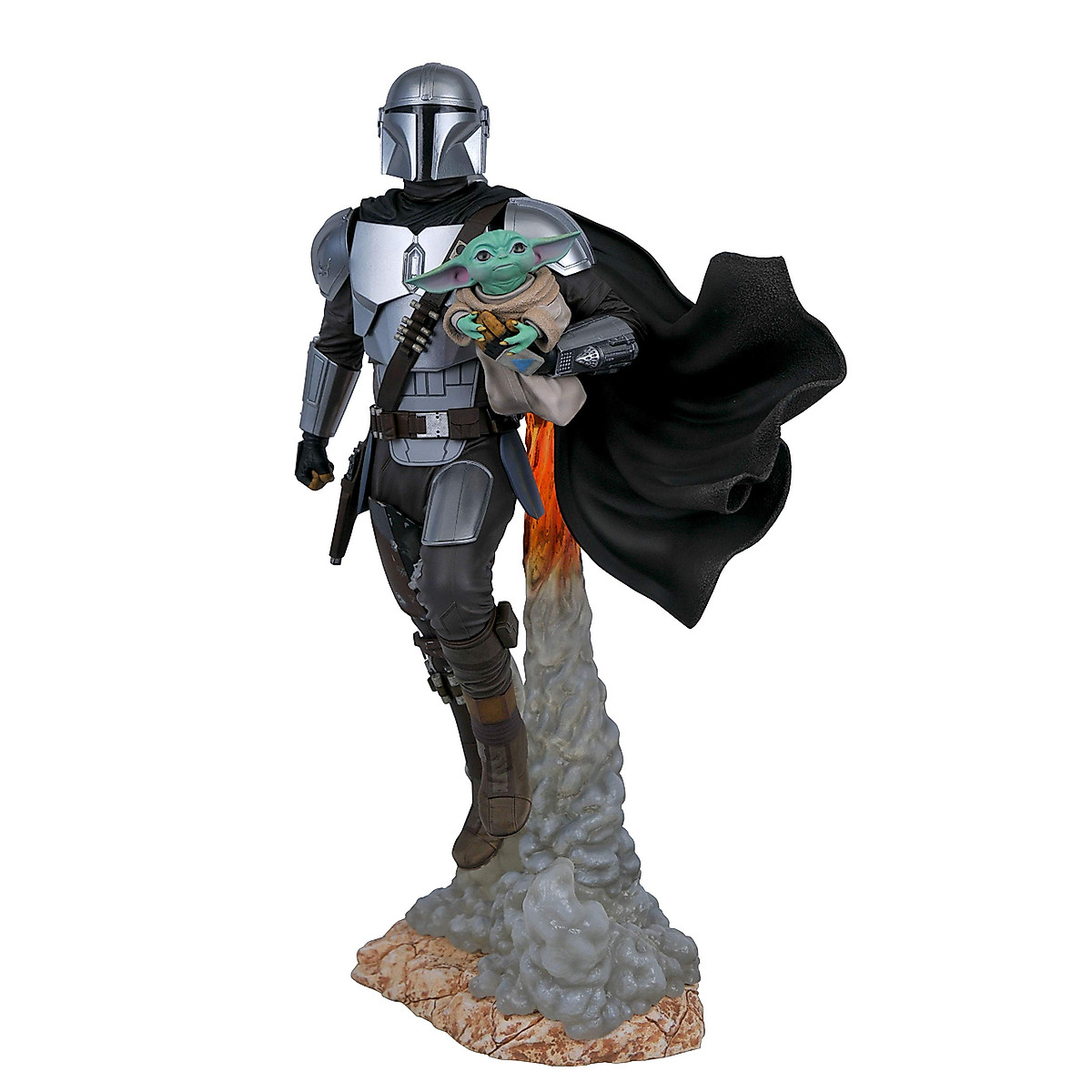 Diamond Select Toys Star Wars Milestones: The Mandalorian & Child Statue, 16 inches