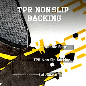 Pittsburgh Living Room Rug for Bedroom Machine Washable Football Sports Area Rugs Carpet Non-Slip Backing for Boys and Man Cave Decor 5x7