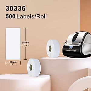 5000 Labels Compatible DYMO 30336 (1"x 2-1/8") Multipurpose Labels use for DYMO LabelWriter 450 450 Turbo 4XL & Zebra Desktop Printer(10 Rolls 5000 Labels)