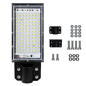 Nirelief Solar Street Light, 100w Led Waterproof Outdoor Security Lamp, Pathway Floodlight, Home Security Lighting for Garden Patio Veranda Yard, Warm White