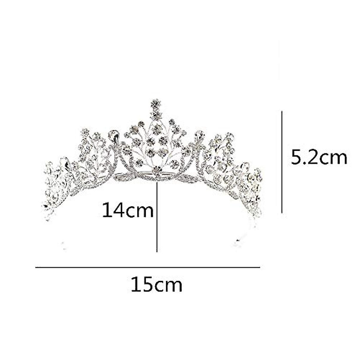 Bridal Tiara Wedding Tiara Crystal Rhinestones Bridal Tiara Crown Headband for Girl Women Decoration on Birthday Wedding Party Prom