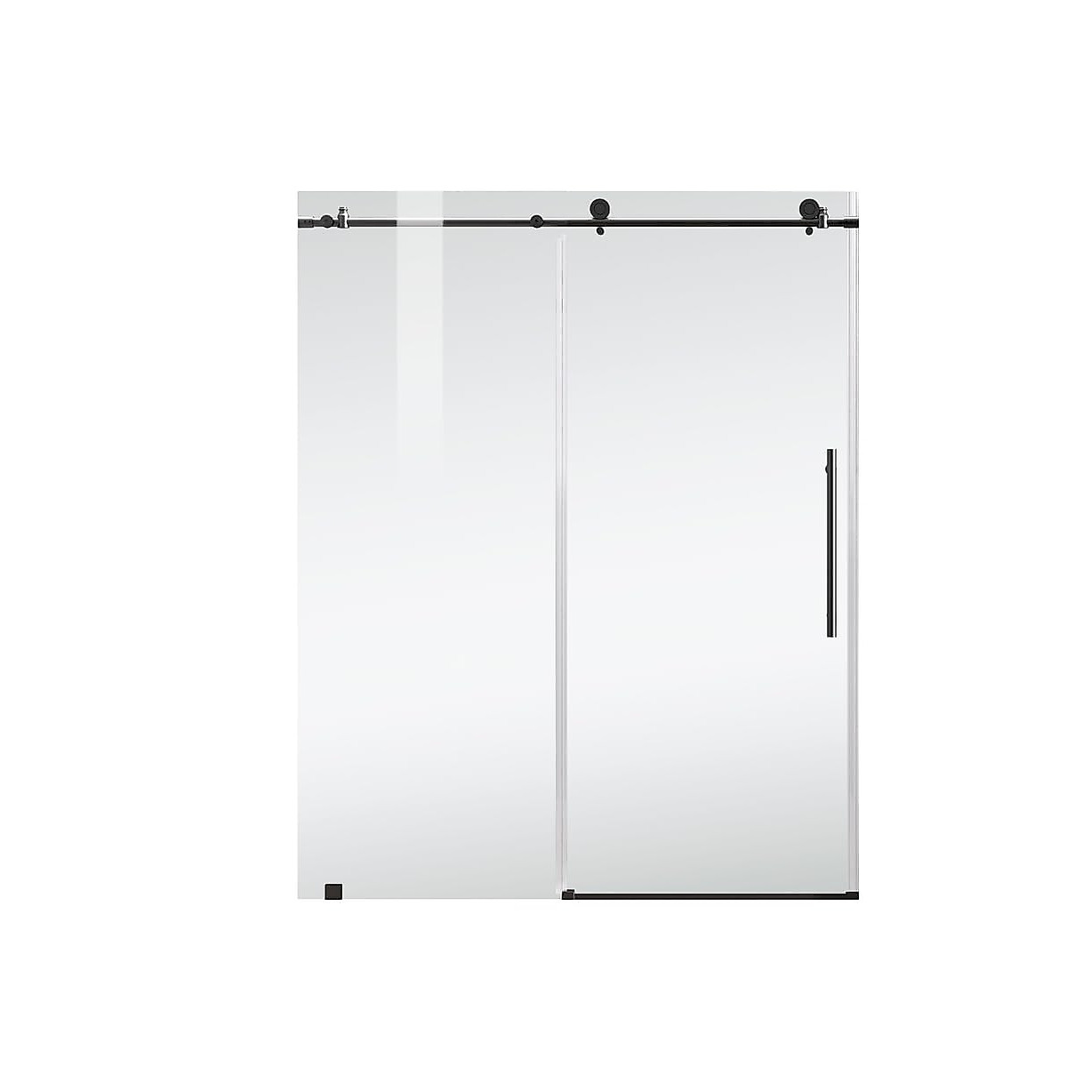 Elegant Kitchen and Bath SD101-6076MBK Frameless Shower Door 60 x 76 Matte Black