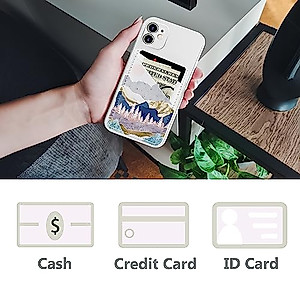BayPastel X Adhesive Cell Phone Credit Card Stick On Wallet Holder Phone Pocket Pouch Sleeves for iPhone,Samsung Android and All Smartphones (Summer Mountain)