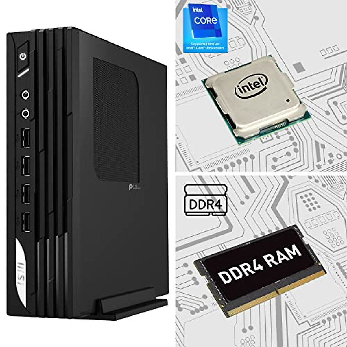 MSI PRO DP21 Desktop, Intel Core i7-13700, UHD 770, 16GB' Memory, 500GB SSD, WiFi 6 AX211, Windows 11 PRO/3Y Onsite Warranty (13M-495US), Black