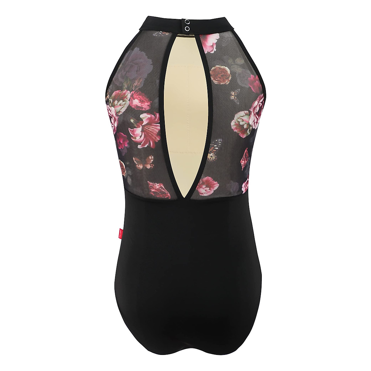 Lovdaswi Women Print Ballet Dance Leotard Halter Neck Sleeveless Gymnastics Bodysuits