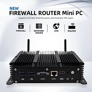 Firewall Micro Appliance Mini PC Core i7 10510U, 6 i225 2.5Gbe LAN, 32GB DDR4 RAM 1TB SSD, HD, USB3.0, 2* COM, Mini PCI E Wifi, SIM Card Slot, AES-NI, W 10 pro, VPN Router, Network/Industry