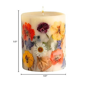 Rosy Rings Fall Decor Essence of Autumn Botanical Candle | Aromatherapy Long Lasting Candles Home Gifts Notes of Hyacinth, Honeysuckle, Rose, Cyclamen, Orange Flower Aroma Burn Time 120 Hours 5.5" H