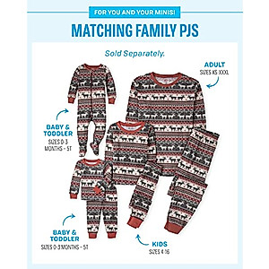 The Children's Place baby girls Family Matching Christmas Holiday Sets, Snug Fit 100% Cotton, Adult, Big Kid, Toddler, Pajama Set, Harvest Fairisle, 7 US