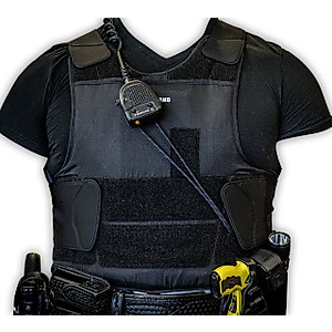 THE MIC LOOP - Keeps Portable Radio Mic in Place for Police/Law Enforcement Black