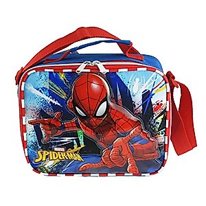 Spiderman Insulated Lunch Bag with Adjustable Shoulder Straps - Perfect Swing - A17324