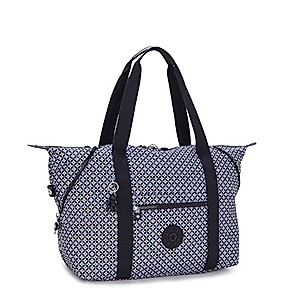 Kipling Women's Art Medium Tote Bag, Lightweight Large Weekender, Travel Handbag, Blackish Tile