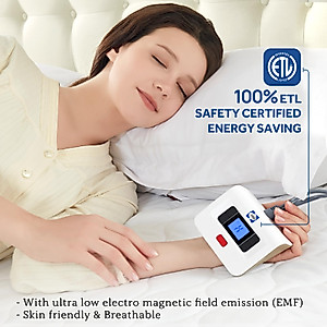 Sealy Heated Mattress Pad Queen Size, Luxury Quilted Electric Bed Warmer with Dual Controller 10 Heat Settings & Auto Off 1-12 Hours | Fit Up to 17" Deep Pocket | ETL Certified | Machine Washable