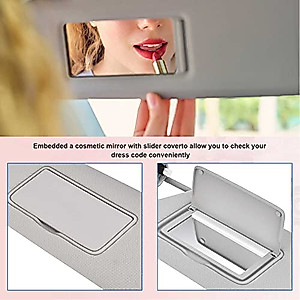 Nakuuly Left Driver Side Sun Visor Gray with Light, Without Sunroof Compatible with Nissan Altima 2013 2014 2015 2016 2017 2018 Replaces # 96401-3TA2A