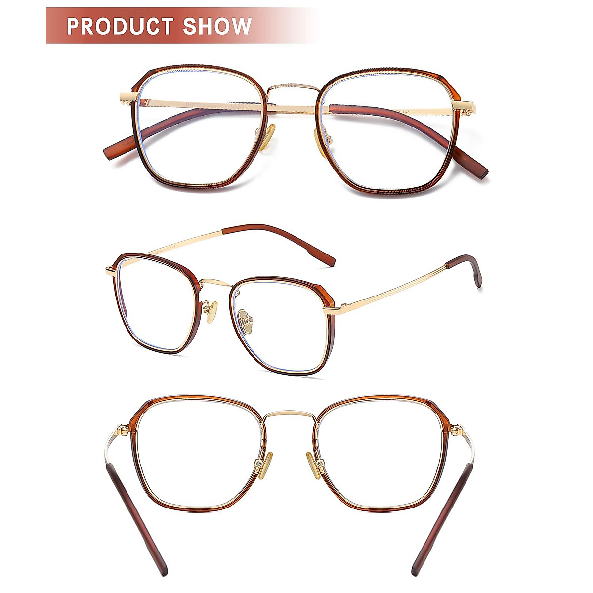 DUCO Blue Light Glasses For Women Computer Glasses Blue Ray Blocking Glasses For Men Womens Fashion Eyeglasses W014