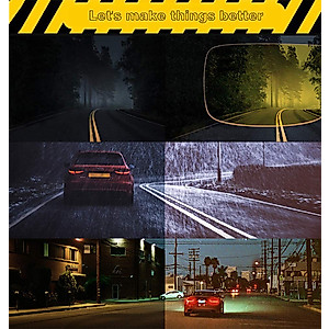 DBWEAR Night Vision Glasses Polarized Fit Over Prescription Flip Up Lens Driving Night Glasses for Men Women, Yellow, Large