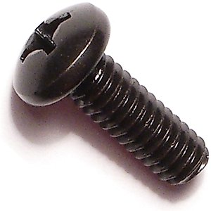 Hard-to-Find Fastener 014973174286 Phillips Pan Machine Screws, 1/4-20 x 3/4, Piece-15, Black