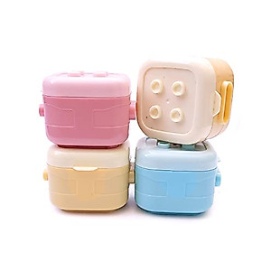 Epik Baby Food container, prefer for daycare, 4 pack leakproof storage container with silicone Lid, 4 Oz, Freezer, Dishwasher and microwave Safe, Unbreakable Food Storage - No Glass