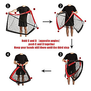 L RUNNZER Kids Soccer Goal, Pop Up Soccer Goal Net for Backyard, Set of 2 with Portable Carrying Case