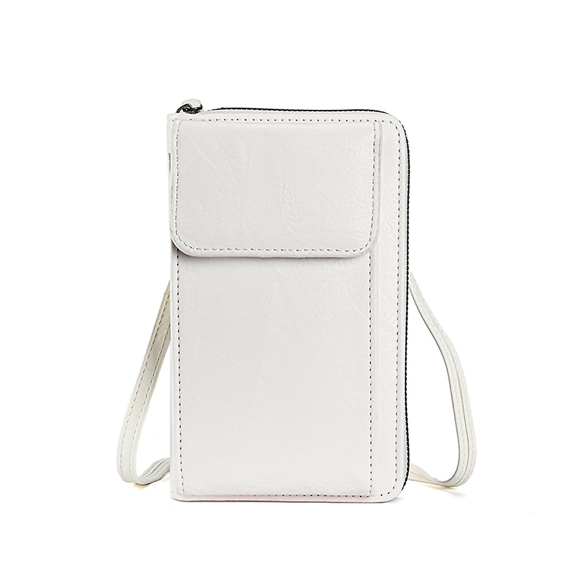 DIVCIDLC Small Crossbody Bag Cell Phone Purse Wallet Mini Shoulder Bag Wristlet Card Clutch Handbag for Women with Credit Card Holder Slots, Offwhite