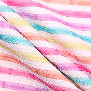 David angie Spring Stripe Pattern Bullet Textured Liverpool Fabric 4 Way Stretch Spandex Knit Fabric by The Yard for Head Wrap Accessories