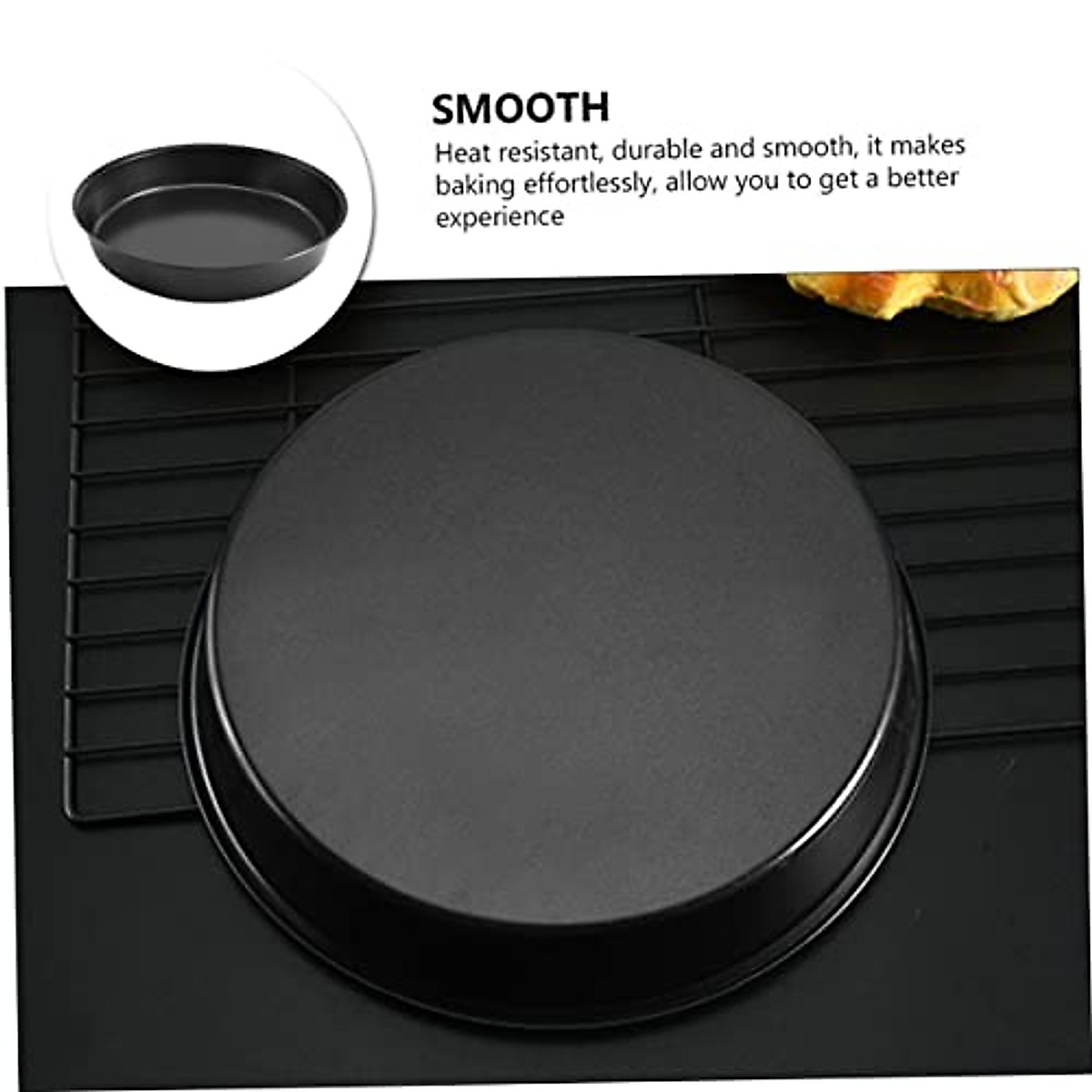 SOLUSTRE 8 Inch Baking Dish Wedding Cake Plates Tortilla Cooker Bread Tray Kitchen Baking Tray Crisper Pan Bakery Pizza Plate Baking Tool Non-stick Oven Pan Pancake Oven Pan Carbon Steel