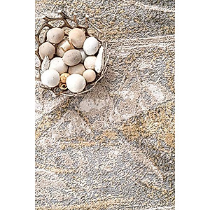 nuLOOM Leora Contemporary Area Rug, 5' x 8', Gold