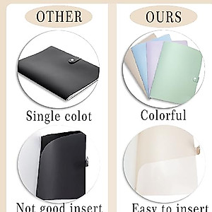 JIMEIQI File Folders Letter Size, 10 Pocket Beige Heavy Duty Document Organizer with Snap Button, Plastic Project Folders with Multi Clear Pockets for School/Home/Office/Travel