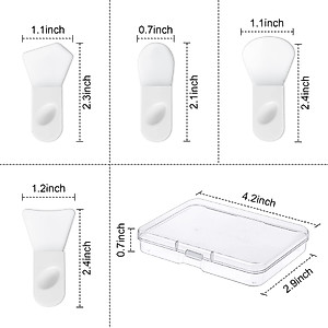 4PCS Face Mask Applicator Brushes, Philbinden Soft Silicone Face Mask Brush Portable Makeup Spatula for Cosmetic Mask, Mud, Clay Mask, Eye Mask, Body Lotion