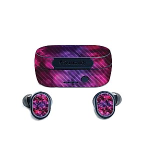 MightySkins Carbon Fiber Skin for Skullcandy Sesh True Wireless Earbuds - Star Power | Protective, Durable Textured Carbon Fiber Finish | Easy to Apply, Remove, and Change Styles | Made in The USA