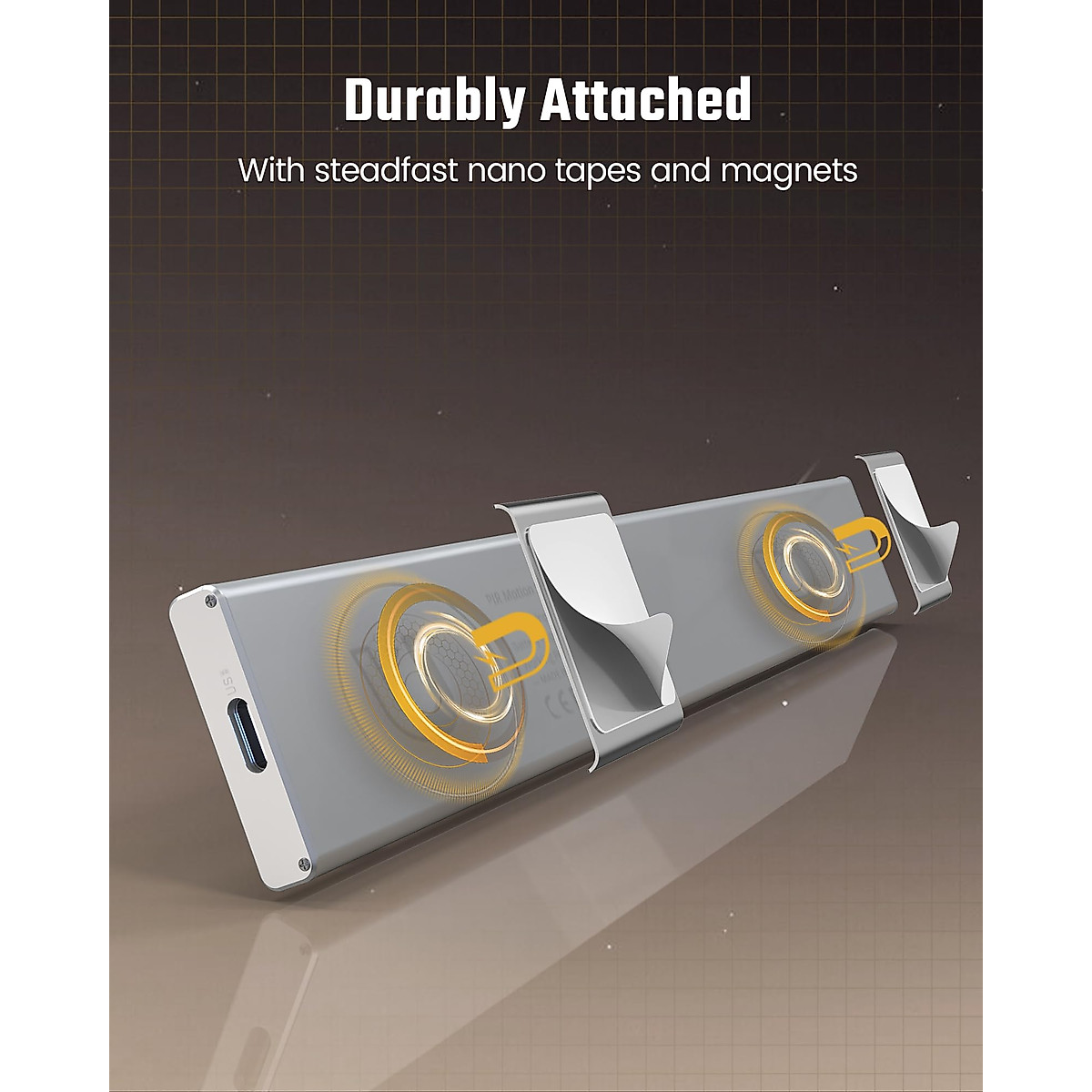 SUPERDANNY 47 LED USB-C Rechargeable Motion Sensor Under Cabinet Lights, 12" Closet Lights, 6000K Dimmable Under Counter Lights for Kitchen Wardrobe Stair, 2 Pack