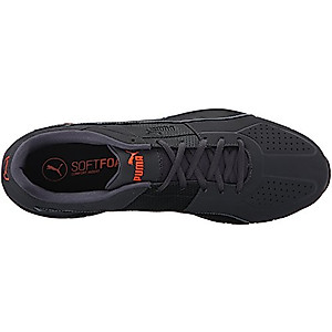 PUMA Mens Cell Surin 2 Cross Trainer, MATTE Asphalt-PUMA Mens Black-Shocking Orange, 9.5