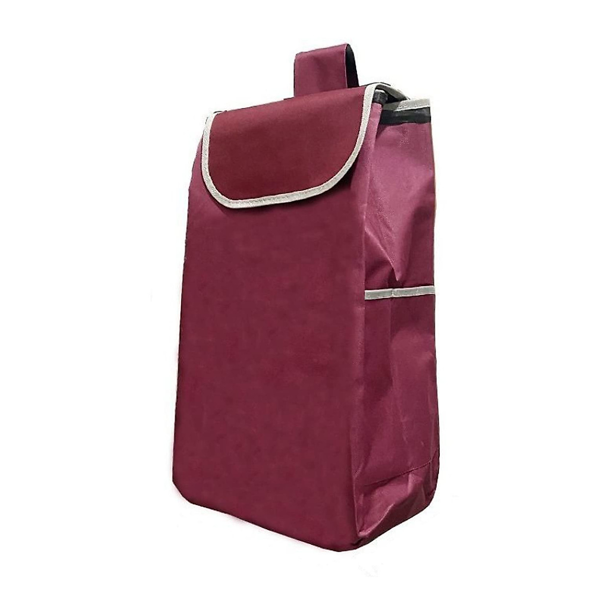 Portable Shopping Bag Foldable Heavy Duty Replacement Bag Shopping Spare Bag Reusable Waterproof for Shopping Cart Fold up Hand Truck red