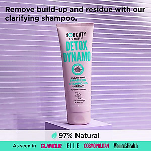 Noughty 97% Natural Detox Dynamo Clarifying Shampoo to Refresh Hair and Remove Residue, Suitable for Every Day Use with Peppermint and Sorrel Leaf, Sulphate Free Vegan Haircare 250ml