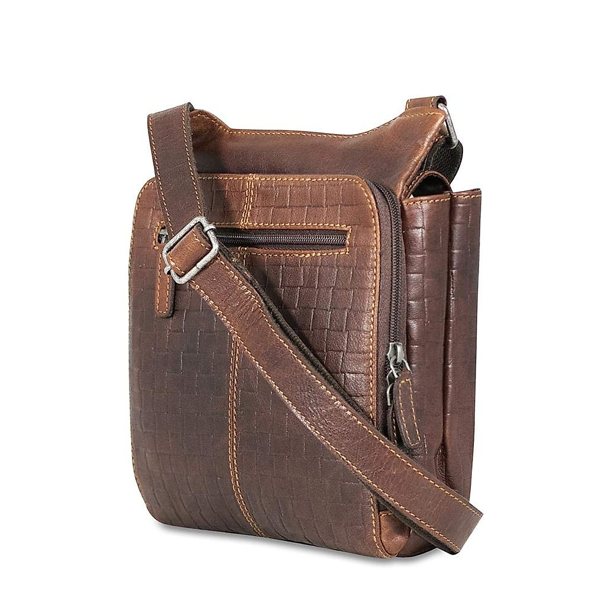 Voyager Woven Slim Crossbody Bag #WF831 (Black)