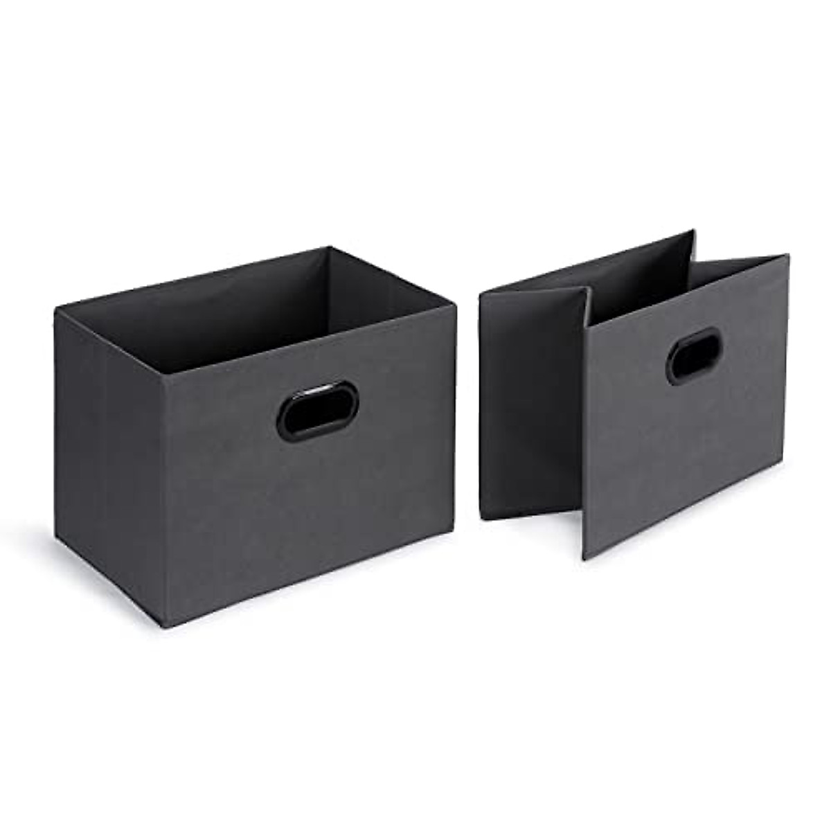 Amazon Basics Closet Storage Organizer with Fabric Bins and Shelves, Grey, 32.7" x 12.2" x 31"