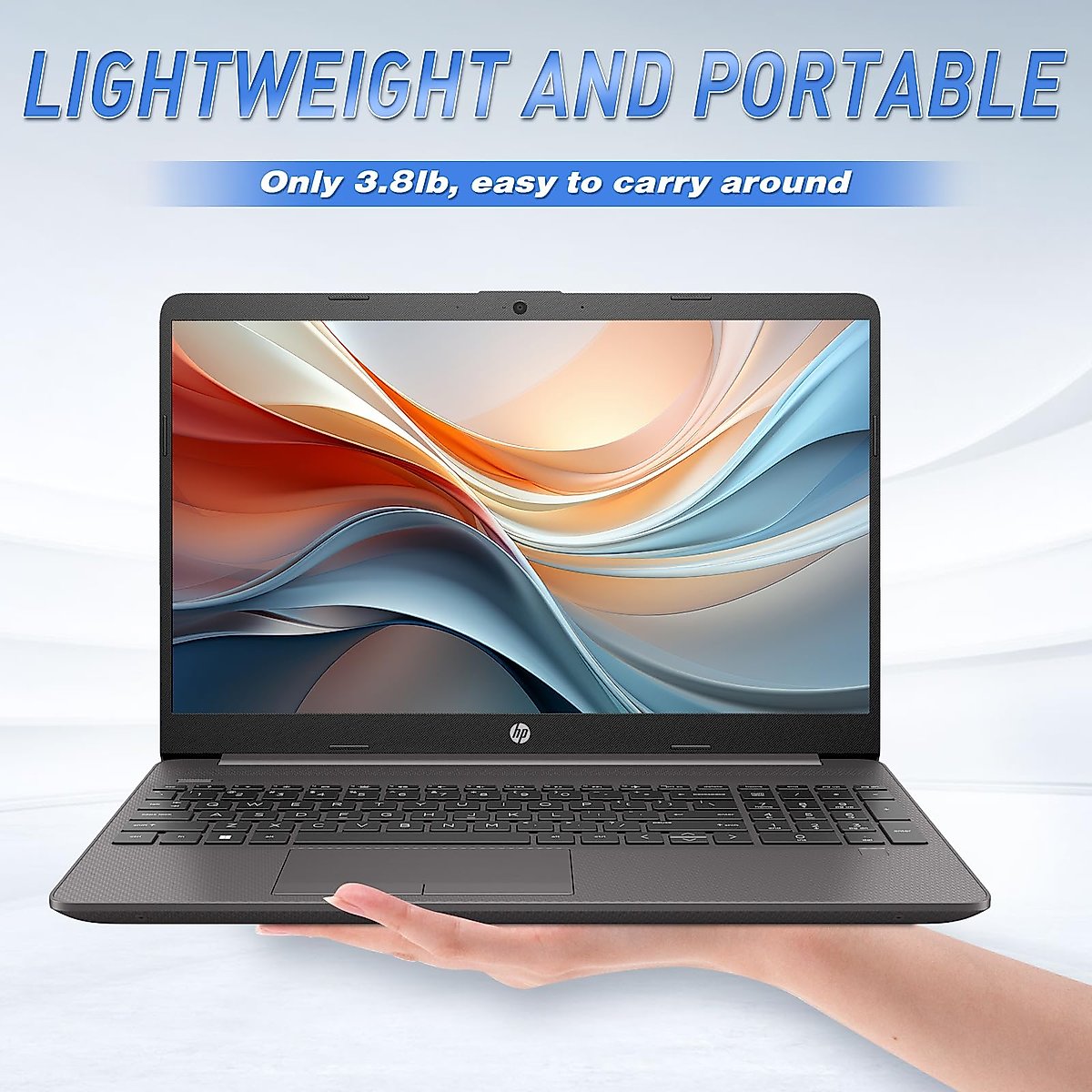 HP Pavilion Laptop (2022 Model), 15.6"" HD Display, Intel Celeron Quad-Core Processor, 8GB DDR4 RAM, 128GB SSD, Online Conferencing, Webcam, HDMI, WiFi, Bluetooth, Windows 11, Scarlet Red