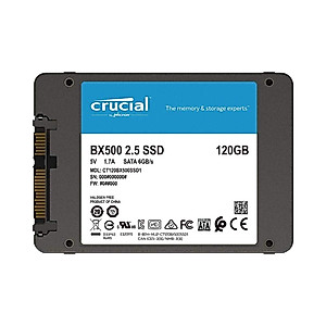 Crucial BX500 120GB 3D NAND SATA 2.5-Inch Internal SSD, up to 540MB/s - CT120BX500SSD1